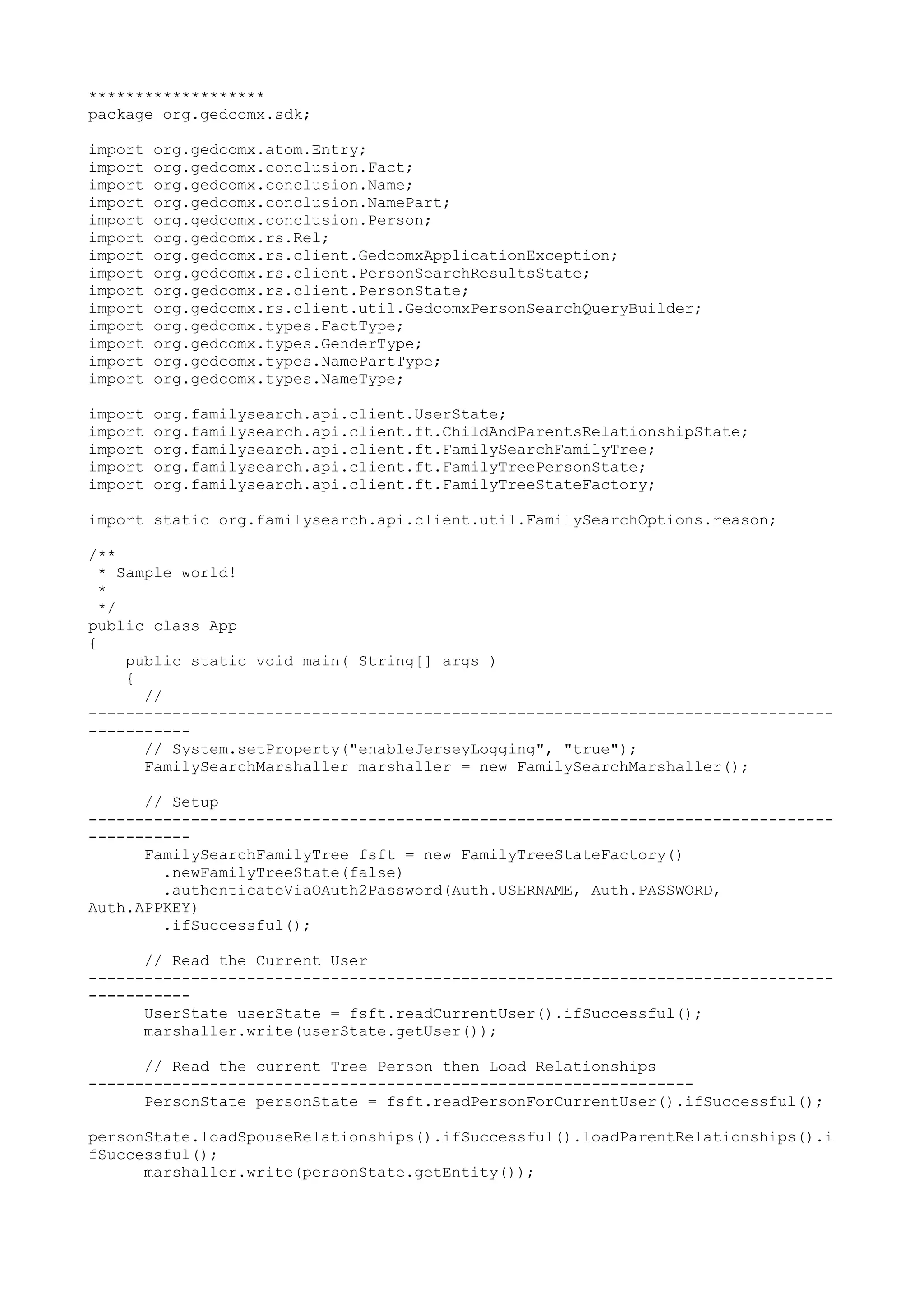 GedcomX SDK - Getting Started | PDF