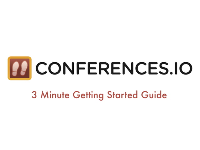 Conferences.io Getting Started Guide | PPT