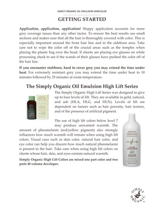 Simply Organic Hair Color - Getting Started Guide | PDF