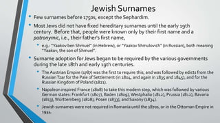 Getting Started in Jewish Genealogy | PPT