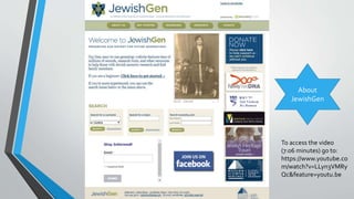 Getting Started in Jewish Genealogy | PPT