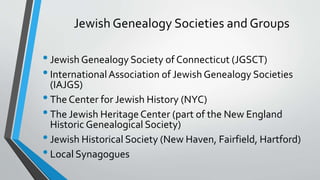 Getting Started in Jewish Genealogy | PPT
