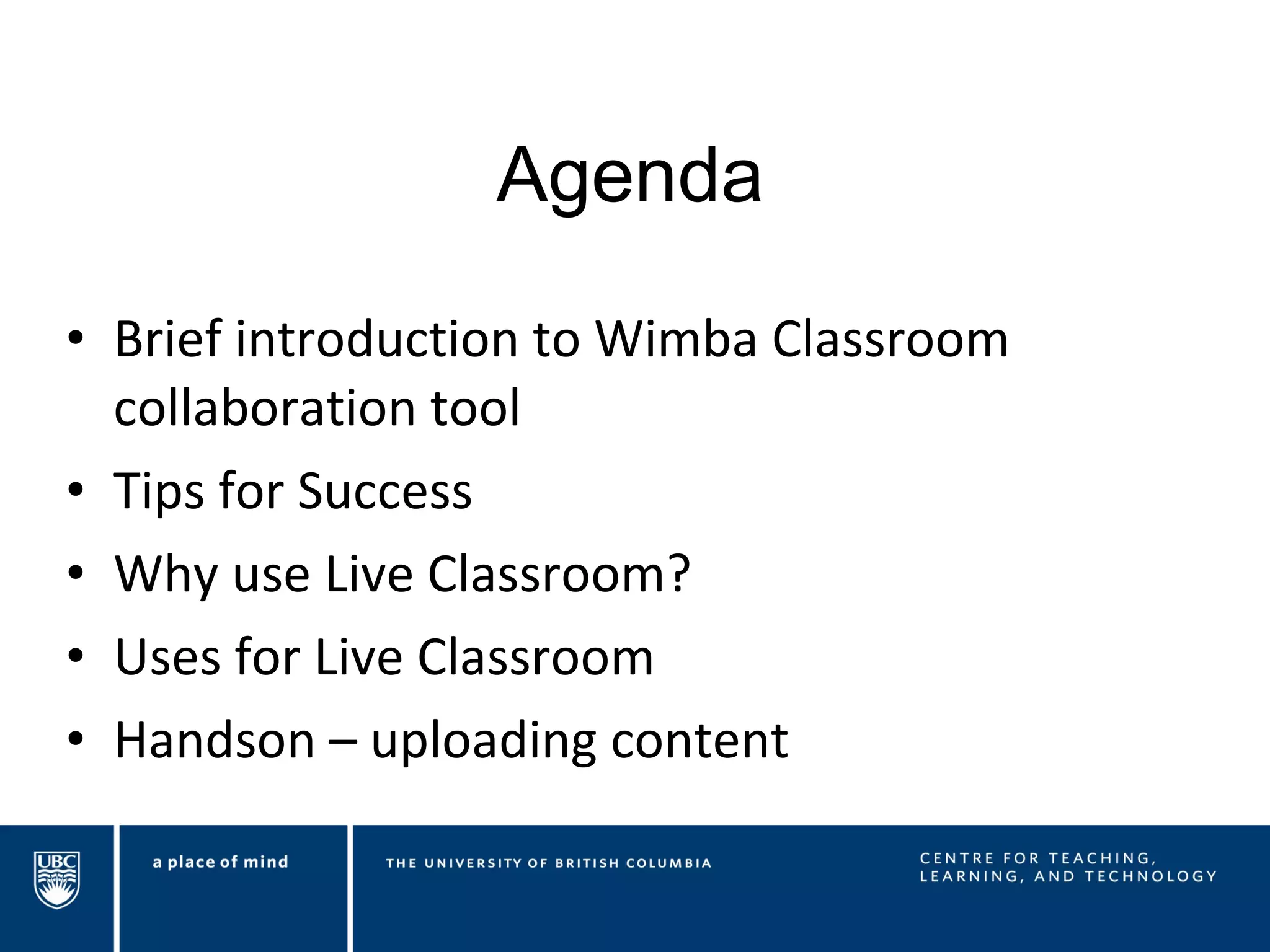 Getting Started in Live Classroom | PPT