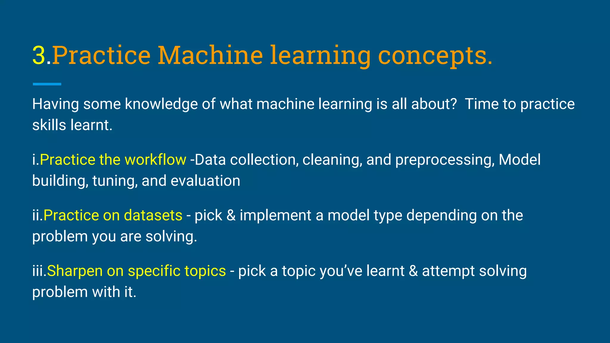Getting started in machine learning | PPT