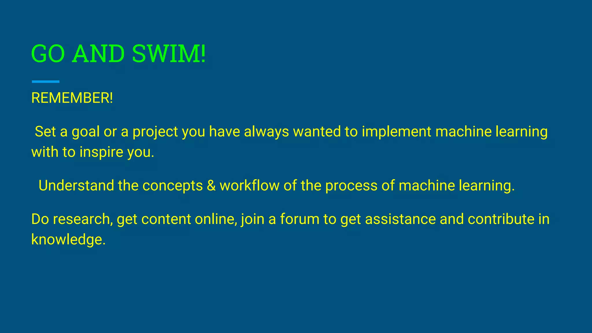 Getting started in machine learning | PPT