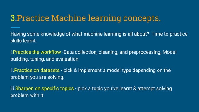 Getting started in machine learning | PPT