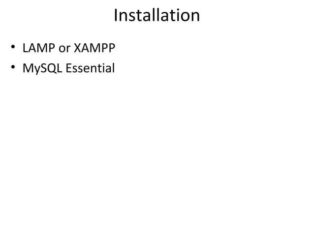 Getting started into mySQL | PPT