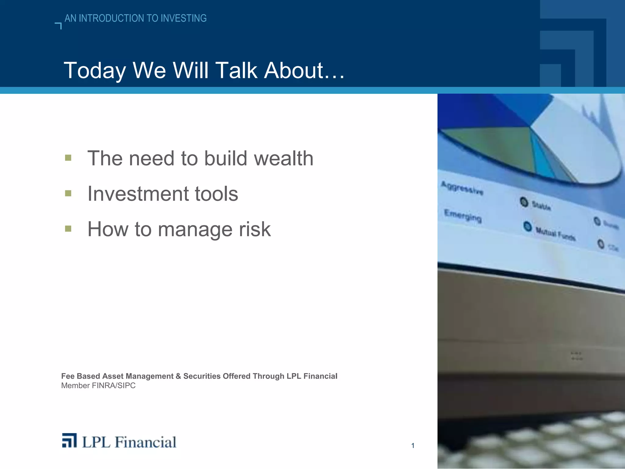 An Introduction To Investing | PPTX | Stocks and Bonds | Personal Investing