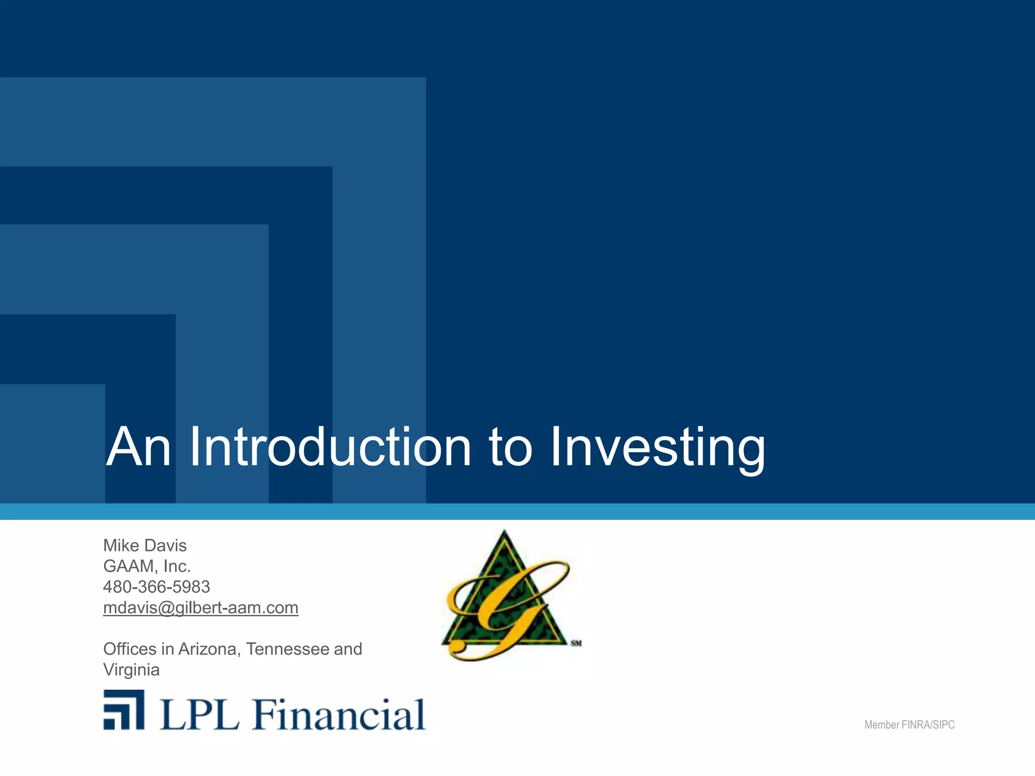 An Introduction To Investing | PPT