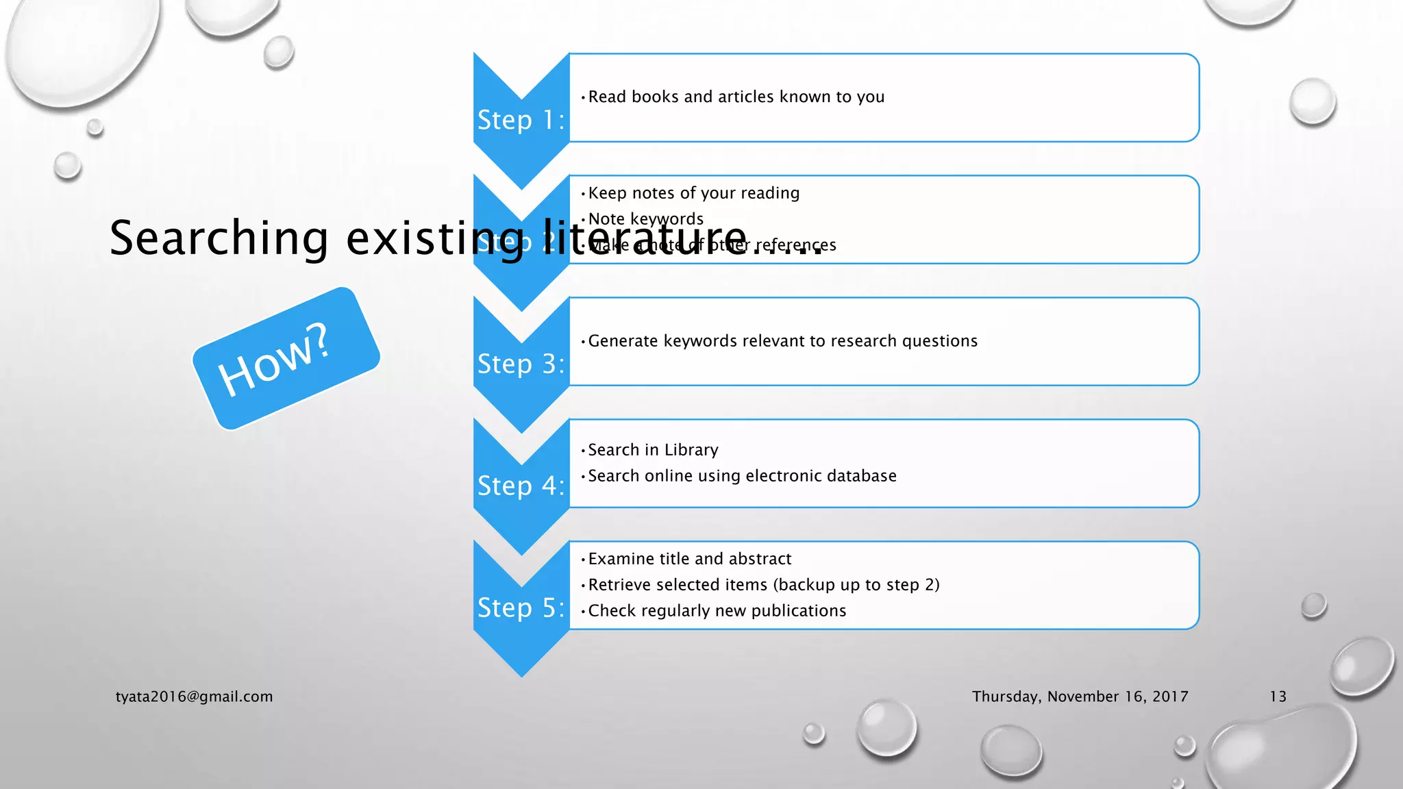 Getting started; Literature review (Based on Cresswell) Research Methodology | PPTX