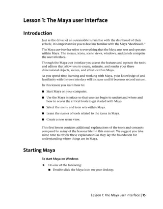 Maya 2010 Getting Started | PDF