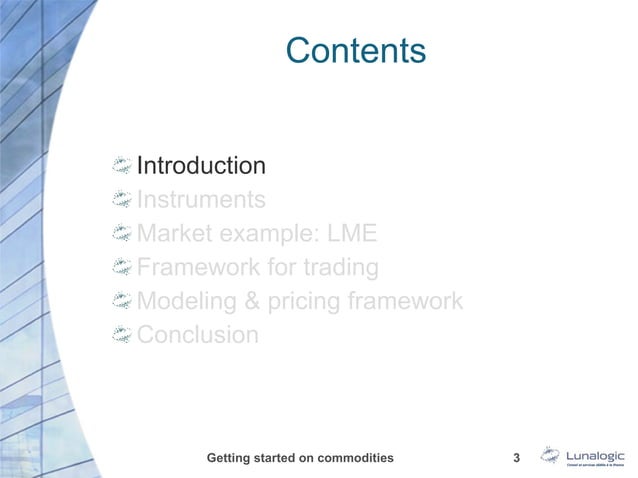 Getting Started On Commodities | PPT