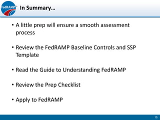 Getting started on fed ramp sec auth for csp | PPT