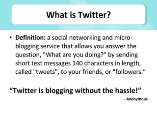 Getting Started On Twitter | PPT
