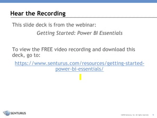 Getting Started: Power BI Essentials | PPTX
