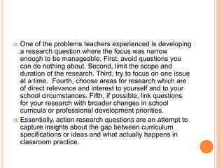 Getting Started on classroom action research | PPTX | Professional ...