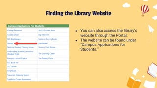 Getting Started in the SCC Library | PPTX | Internet for Beginners ...