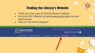 Getting Started in the SCC Library | PPTX | Internet for Beginners ...