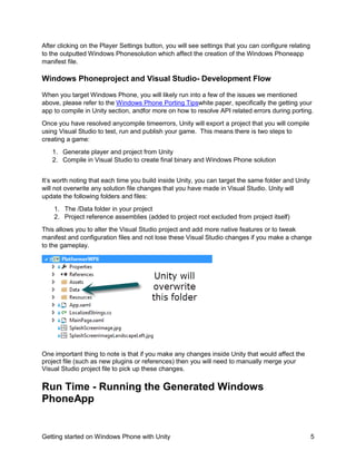 Getting started windows phone unity | DOCX