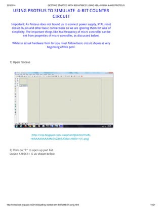 Getting started with 8051 at89 c51 using keil uvision 4 and proteus | PDF