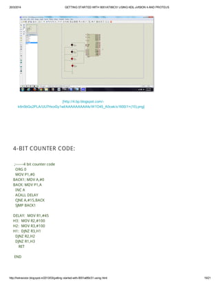 Getting started with 8051 at89 c51 using keil uvision 4 and proteus | PDF