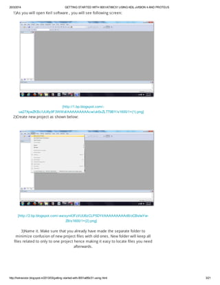 Getting started with 8051 at89 c51 using keil uvision 4 and proteus | PDF