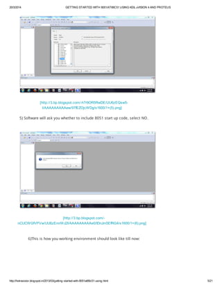 Getting started with 8051 at89 c51 using keil uvision 4 and proteus | PDF