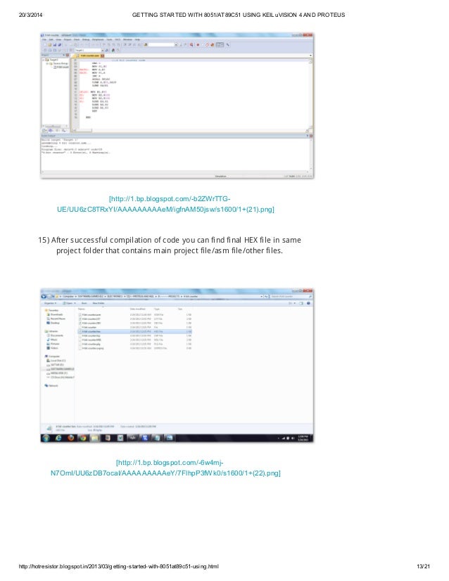 Getting Started With 8051 At89 C51 Using Keil Uvision 4 And Proteus 3103