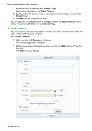 Getting started with_alfresco_share_collaboration_for_enterprise | PDF