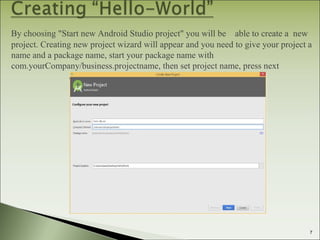 Getting started with android studio | PPT