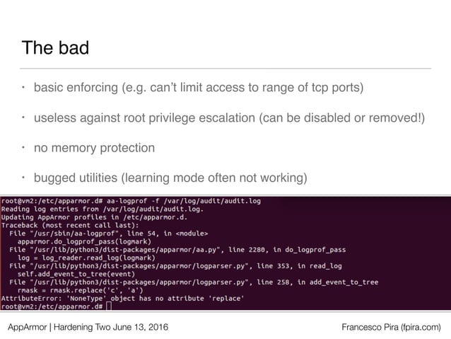 Getting started with AppArmor | PPT