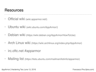 Getting started with AppArmor | PDF