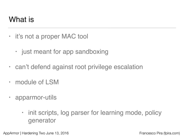 Getting started with AppArmor | PPT