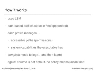 Getting started with AppArmor | PDF