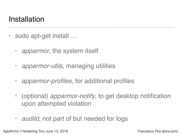 Getting started with AppArmor | PPT