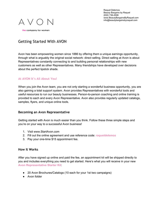 Getting Started With Avon | PDF