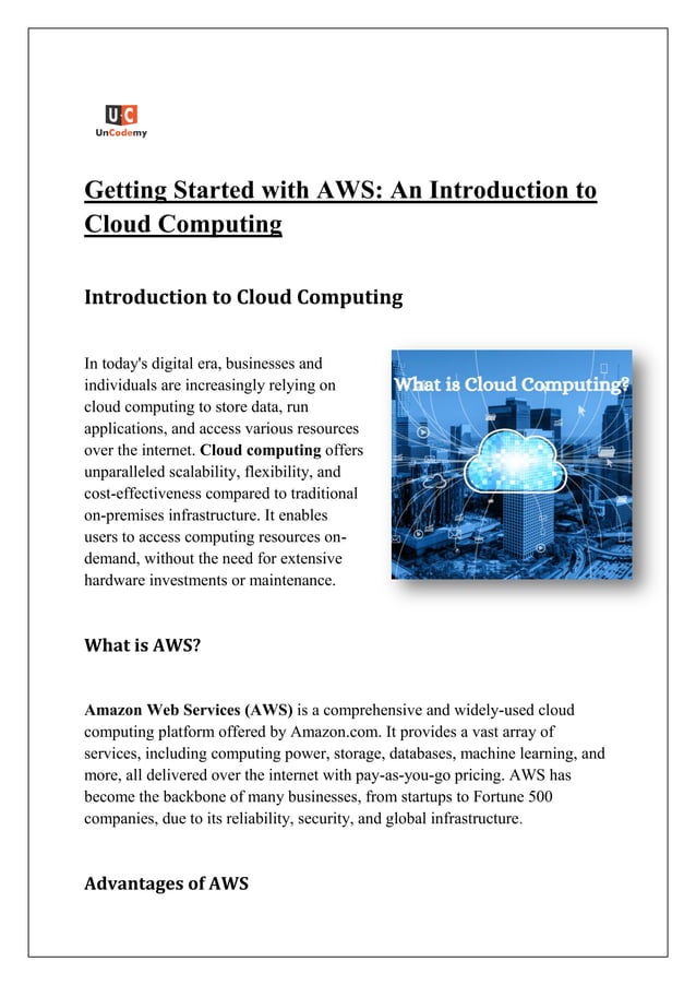 Cloud 101: Your Gateway to Computing Freedom With AWS | PDF | Free Download