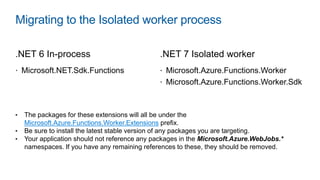 Getting started with Azure Functions in Isolated Mode | PPT
