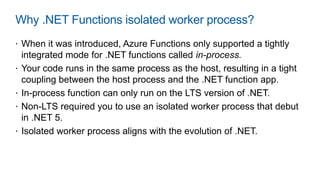 Getting started with Azure Functions in Isolated Mode | PPT