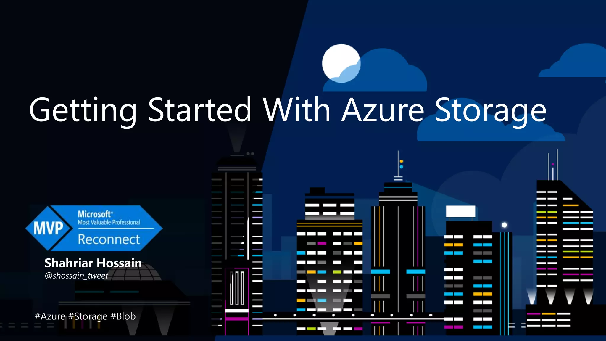 Getting started with azure storage | PPTX