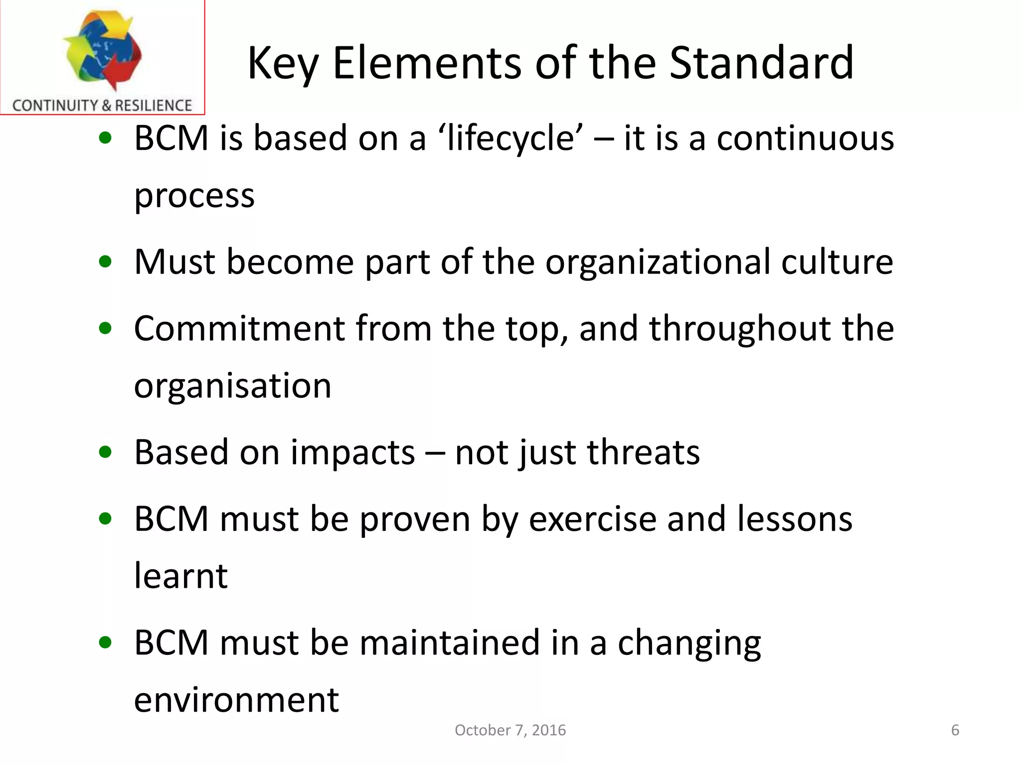 Getting Started with BCM Program | PPTX