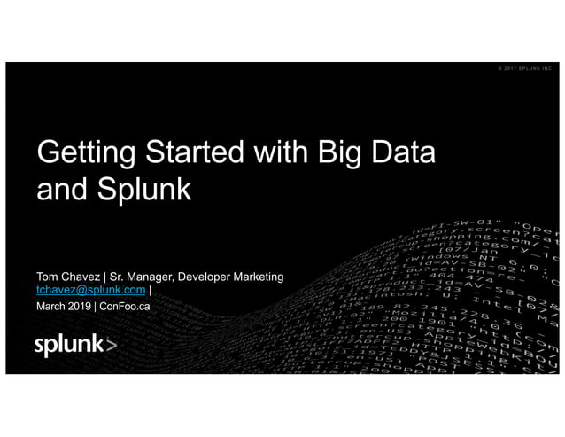 Getting Started with Big Data and Splunk | PDF | Databases | Computer Software and Applications