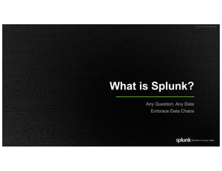 Getting Started with Big Data and Splunk | PDF | Databases | Computer Software and Applications