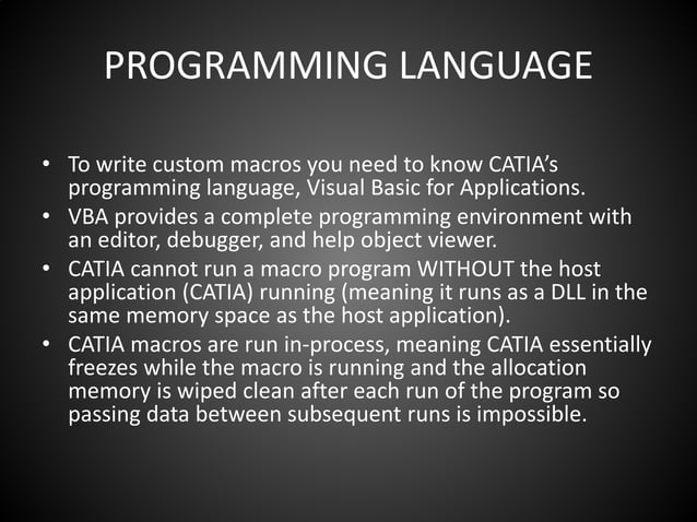 Getting started with CATIA V5 Macros | PDF