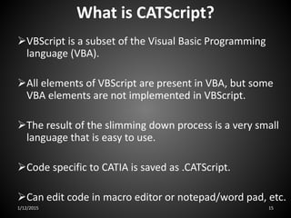 Getting started with CATIA V5 Macros | PDF