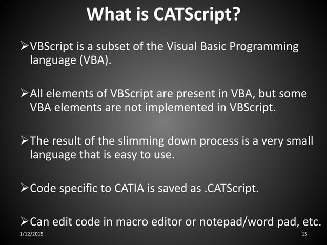 Getting started with CATIA V5 Macros | PDF
