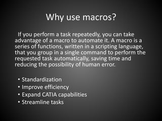 Getting started with CATIA V5 Macros | PDF