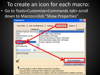 Getting started with CATIA V5 Macros | PDF