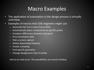 Getting started with CATIA V5 Macros | PDF