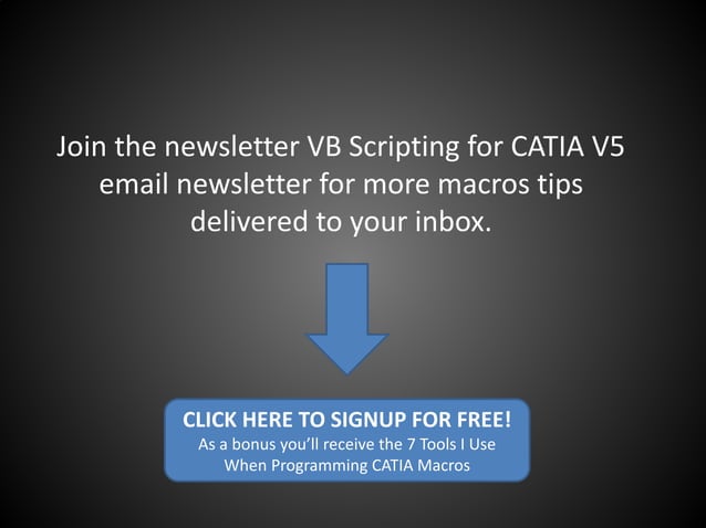 Getting started with CATIA V5 Macros | PDF